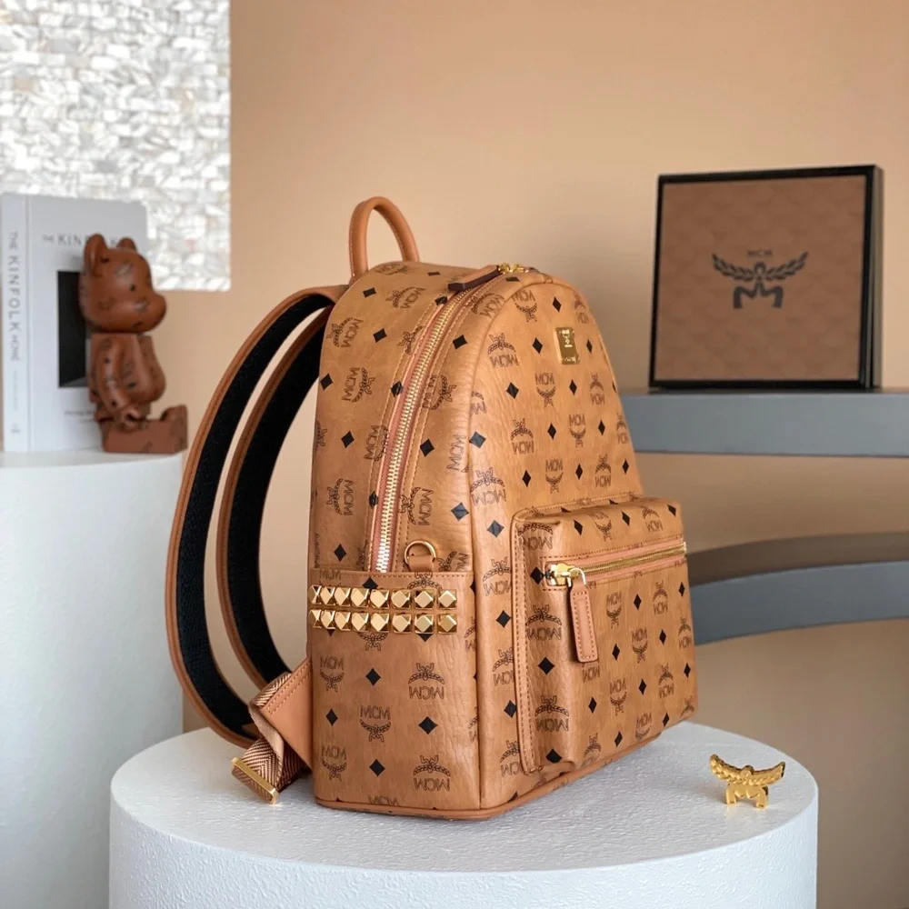 MCM | Bags | Mcm Cognac Visetos Backpack | Poshmark